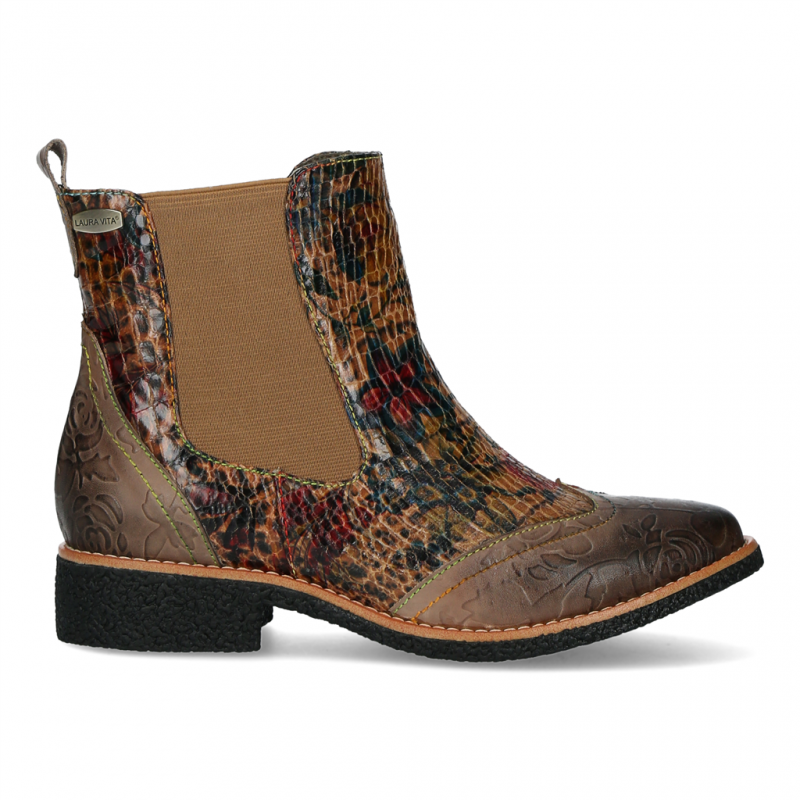 Bottines cuir Laura Vita CROCRALIE06B marron