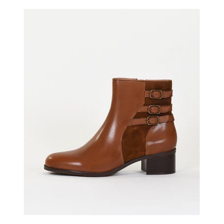 Bottines cuir Emilie Karston Gledis cognac