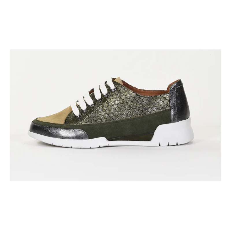 Baskets Emilie Karston CAMIN acier/kaki