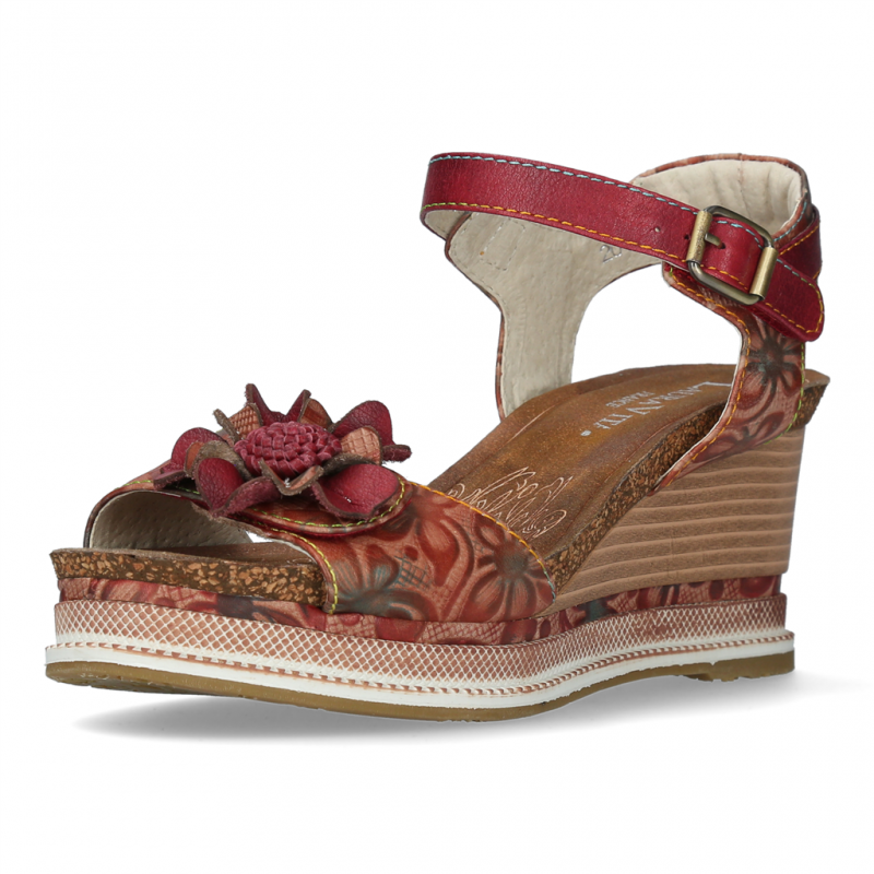 laura vita hacdeo sandale rouge rouge