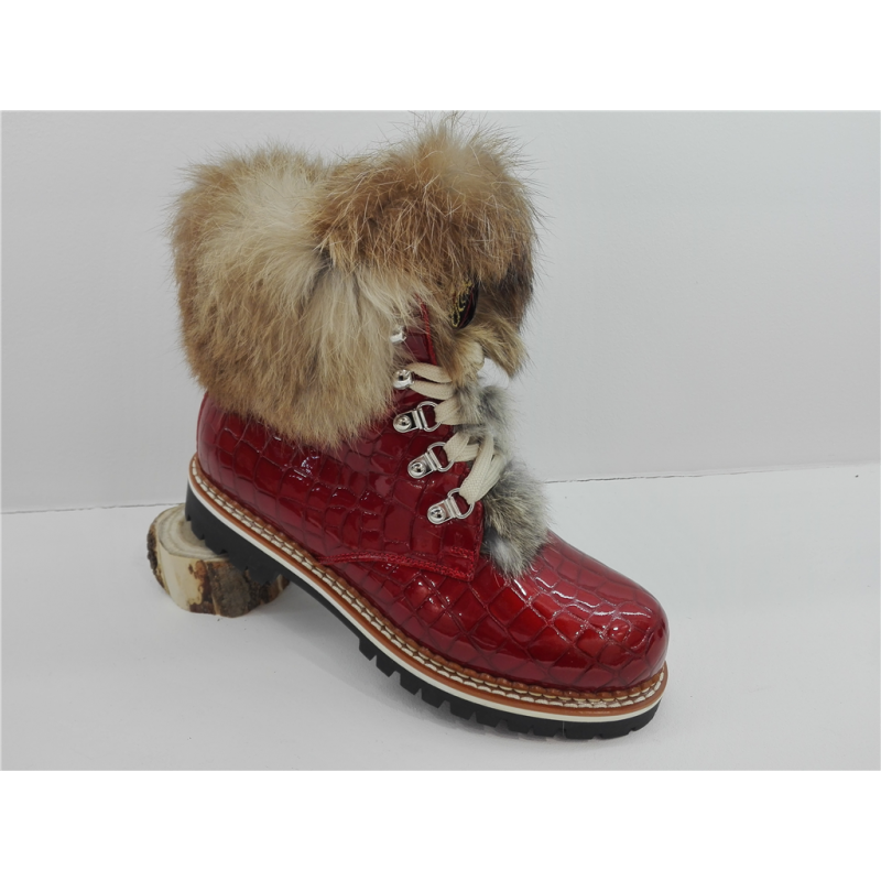 Bottines vernis rouge LA THUILE rouge