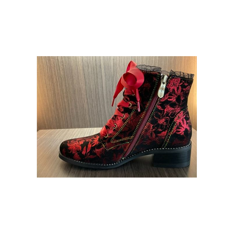 Bottines à lacets LAURA VITA EMCMAO grenat